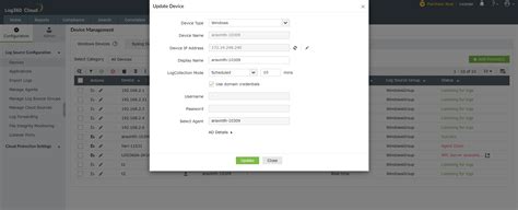 Configuration Device Management Log360 Cloud