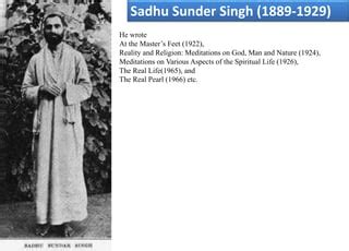 Lecture Christianity As Bhakti Marg Sadhu Sunder Singh Ppsx Spirituality