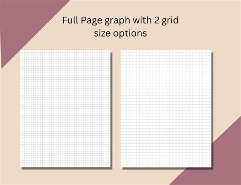 Printable Graph Paper With Different Grid Sizes And Etsy
