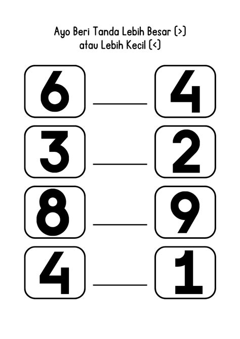 Perbandingan Lebih Besar Atau Lebih Kecil