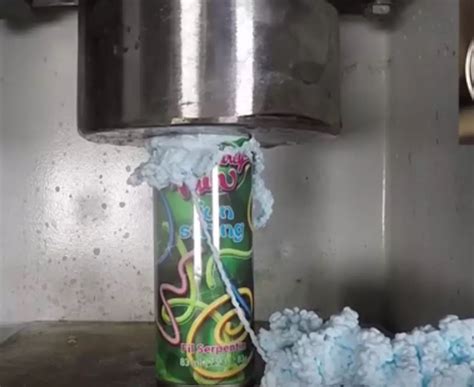 Ever Wonder What A Can Of Silly String Being Smashed Looks Like [video]