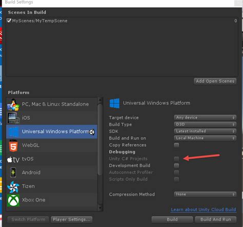 cannot check unity c projects when trying to build questions