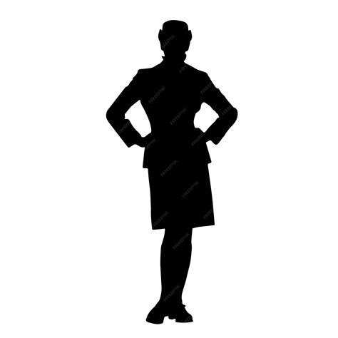 Woman Standing Clipart Black And White