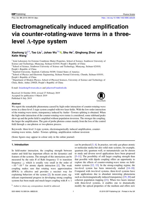 Electromagnetically Induced Amplification Via Counter Rotating Wave