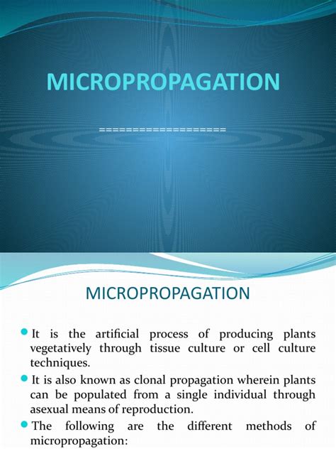 Micropropagation Pdf