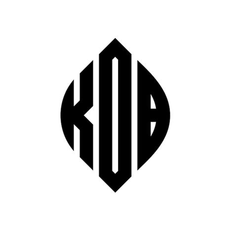 Desenho De Logotipo De Letra Circular Kdb Com Forma De Círculo E Elipse