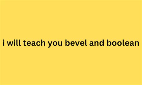 teach you bevel and boolean basic tool in blender by samjoy01 fiverr