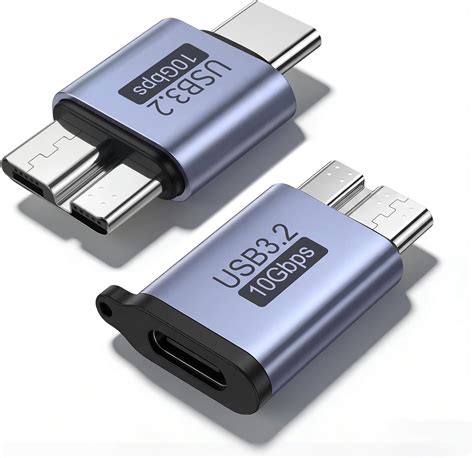 Leizhan Usb C To Micro B Adapter 2 Pack Usb 3 2 10gbps