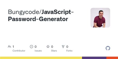 GitHub Bungycode JavaScript Password Generator