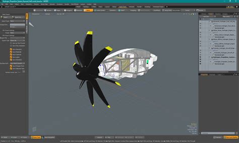3d Model Hydrogen Propulsion System Exposed Half Turbosquid 2378177