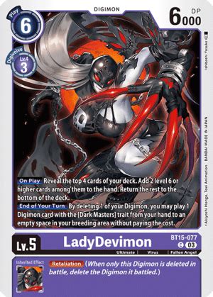 LadyDevimon BT Digimon Card Database DigimonCard