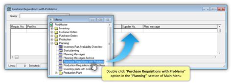 ProdMaster How To Review Purchase Requisitions With Problems