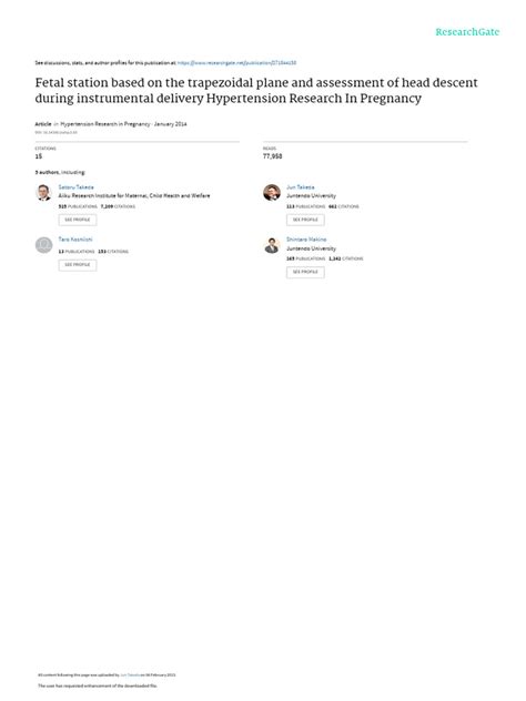 Fetal Station And Head Descent Assessment Pdf