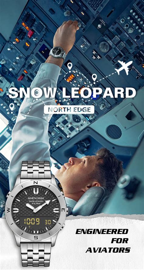 Montre NORTH EDGE Snow leopard Noir, Montre, Top Prix | fnac