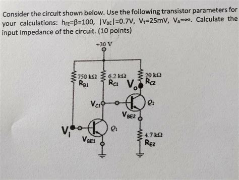 Solved Consider The Circuit Shown Below Use The Following Chegg