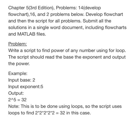 Solved Write A Script To Find Power Of Any Number Using For