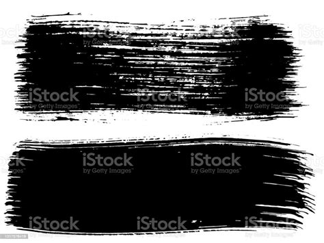 추상적인 질감의 배경 페인트로 칠해진 강모 브러시 손 그리기 0명에 대한 스톡 벡터 아트 및 기타 이미지 0명 거친 검은