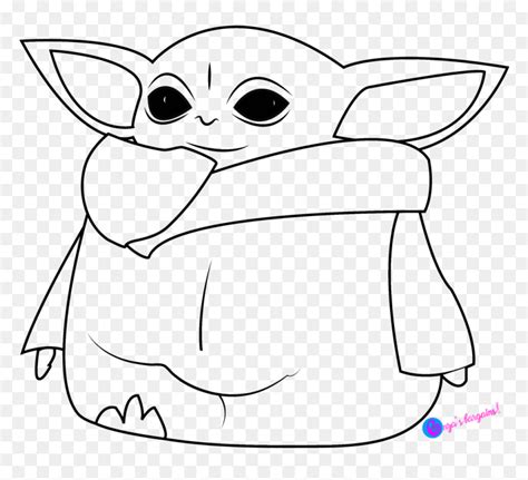Cute Yoda Outline