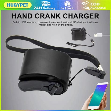 Usb Hand Crank Phone Charger Manual Camping Emergency Generator Mini Powerbank Outdoor Survival