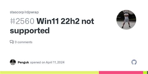 Win11 22h2 Not Supported · Issue 2560 · Stascorprdpwrap · Github