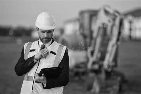 Supervisor Man At Construction Site Wih Copy Space Male Supervisor At