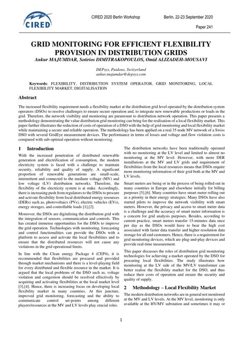 Pdf Grid Monitoring For Efficient Flexibility Provision In Distribution Grids