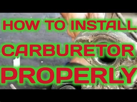 How to install carburetor - YouTube