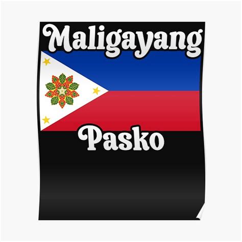 Philippines Christmas Pinoy Maligayang Pasko Poster For Sale By