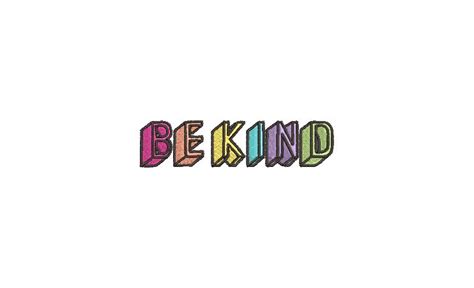 Be Kind Blocks Machine Embroidery File Design 4x4 Inch Hoop Quote