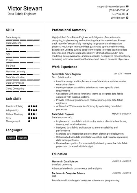 23 Data Engineer Resume Examples And Templates For 2025 Resumedesign Ai