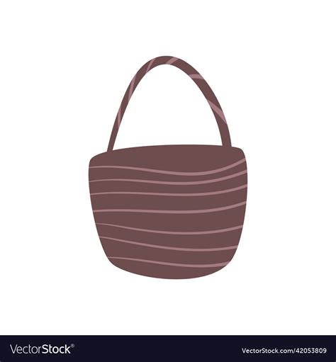 Flat Cute Basket Design Royalty Free Vector Image