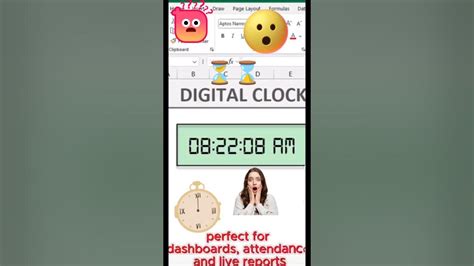 Digital Clock In Excel🤫👉 Learn This Amazing Trick 👉mind Blowing