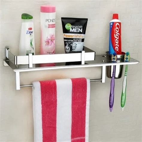 Stanless Steel Silver Ss Toothbrush Holder Shelf At ₹ 290piece In Rajkot