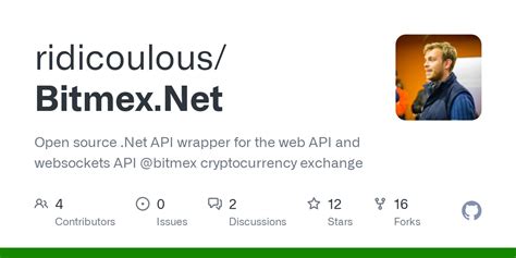 Github Ridicoulousbitmexnet Open Source Net Api Wrapper For The Web Api And Websockets Api