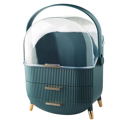 Косметический ящик для хранения Макияжа Водонепроницаемый пылезащитный Настольный Органайзер для