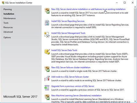 Install A New Instance Of SQL Server