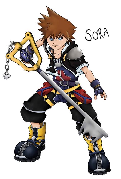 Sora Kingdom Hearts 2 Drawing Coloured By Carter4780 On Deviantart