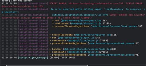 Script Qb Multichara SCRIPT ERROR Citizen Scripting Lua Scheduler Lua SCRIPT ERROR Qb