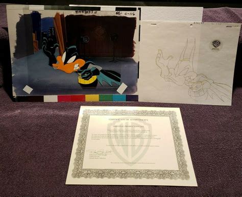 Tiny Toons Original Production Cel Plucky Duck As Batduck 2086881908
