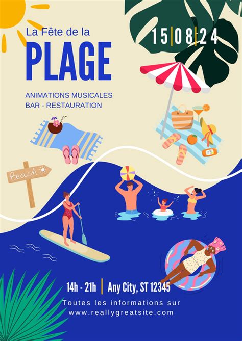 Affiche De Plage Modèles Gratuits Canva