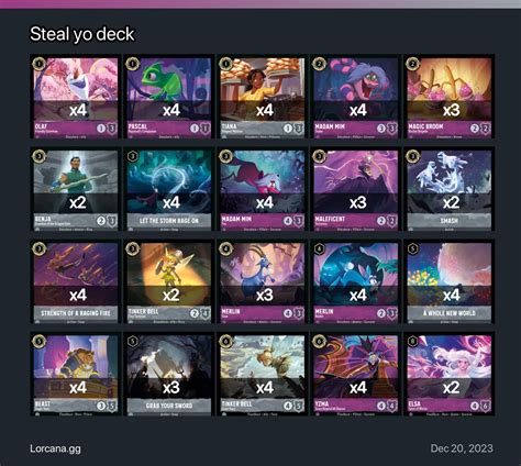 Steal Yo Deck Lorcana Deck Lorcanagg