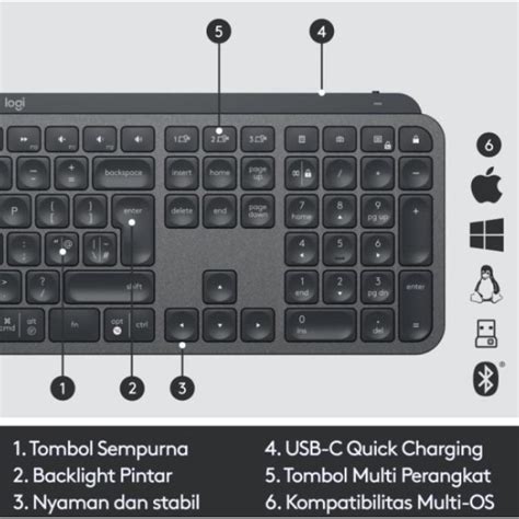 Jual BIGSALE Keyboard Logitech MX Keys Bluetooth Wireless Keyboard MX Keys Shopee Indonesia