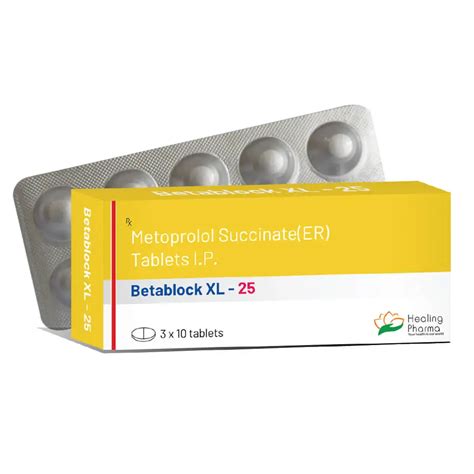 Betablock 25 Xlmetoprolol Tartrate 25 Mg Extendedrelease Tablets