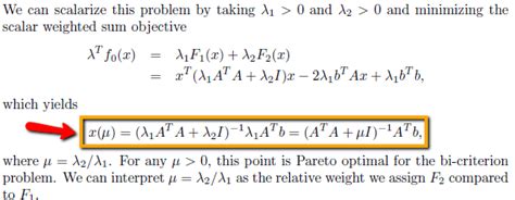How This Trade Off Has Been Calculated For Regularized Least Squares In Convex Optimization Boyd