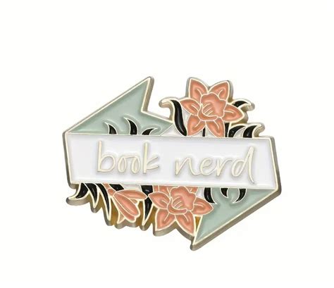 Book Nerd Enamel Pin Badge Victimfocus Resources