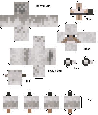 Minecraft Wolf Paper Craft Lobo Minecraft Papercraft
