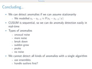An Introduction Into Anomaly Detection Using CUSUM PPT