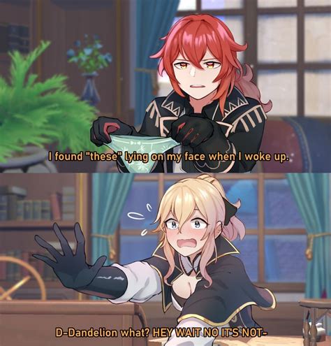 Diluc Genshin Impact Genshin Impact Jean Genshin Impact Jean Gunnhildr Meme Faces