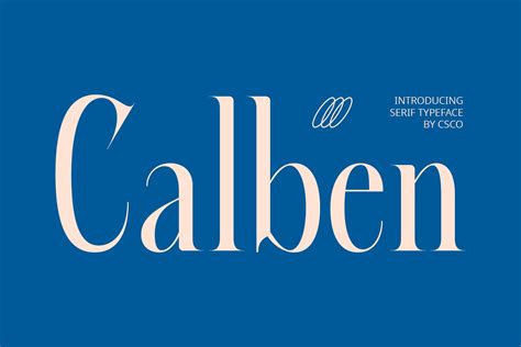 Calben Elegant Font Design Cuts