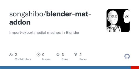 GitHub Songshibo Blender Mat Addon Import Export Medial Meshes In Blender
